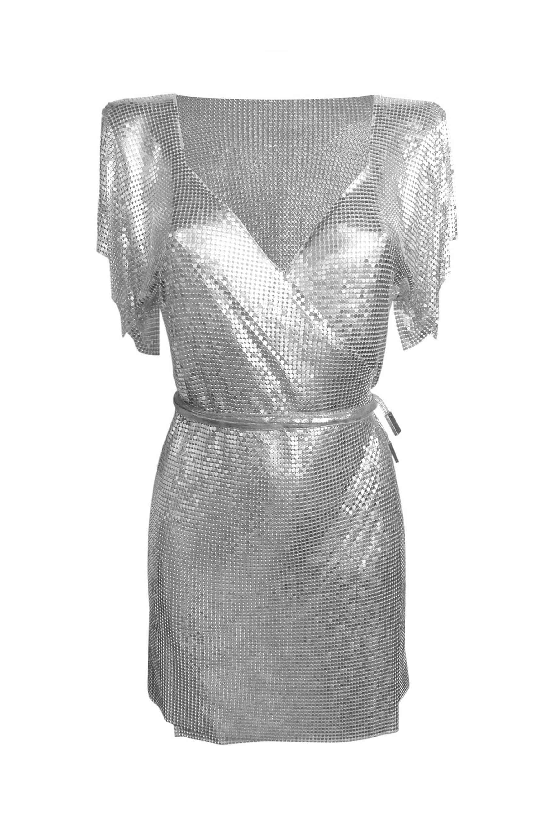 Handmade Silver Chainmail Metal Dress – Ibiza Event & Party Style ...